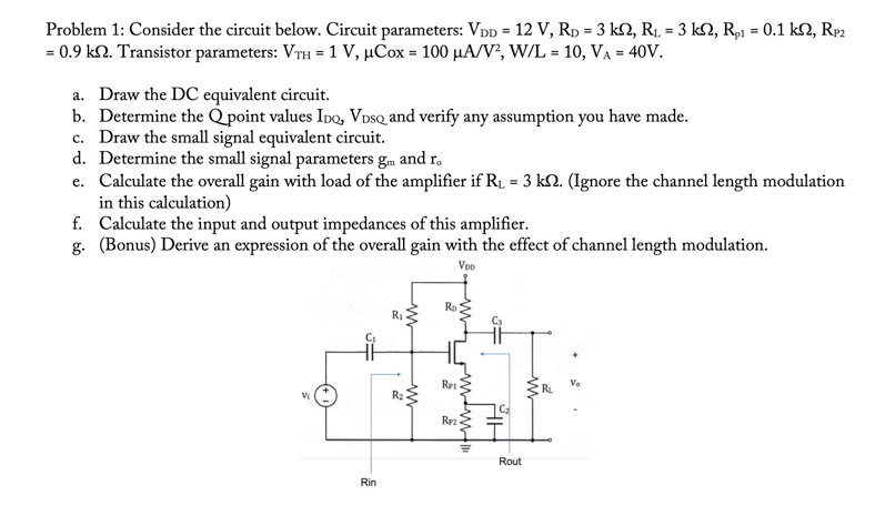 Problem 1: Consider the circuit below. Circuit | Chegg.com