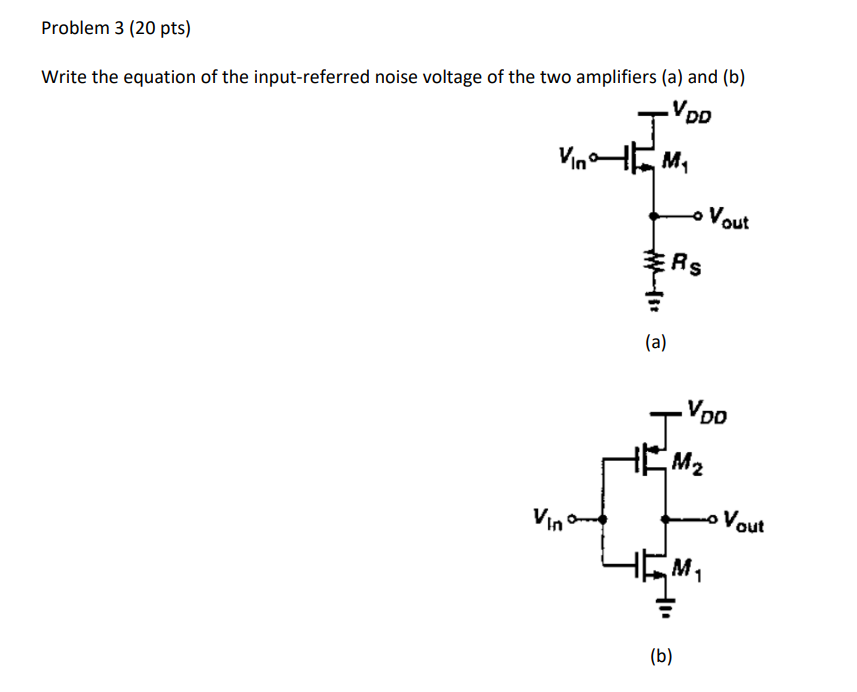 Solved Write the equation of the input-referred noise | Chegg.com