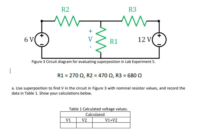 Solved R2 R3 + R1 12V Figure 3 Circuit diagram for | Chegg.com