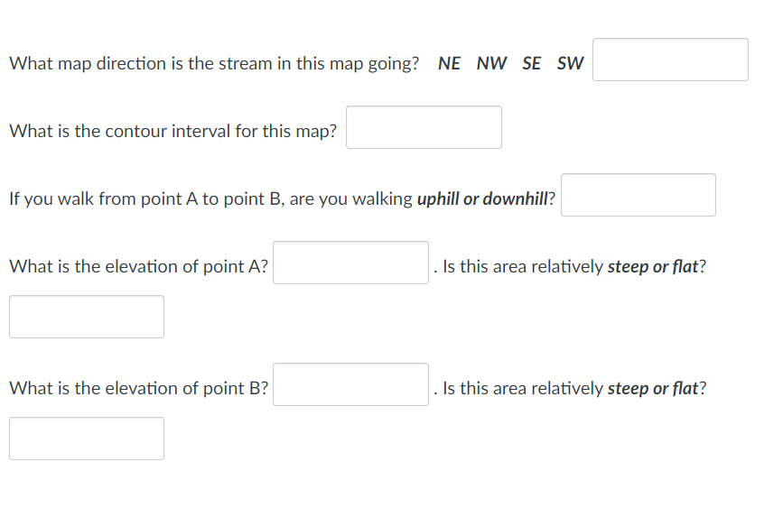 Solved RULE OF Vs. When contour lines cross a stream, they | Chegg.com