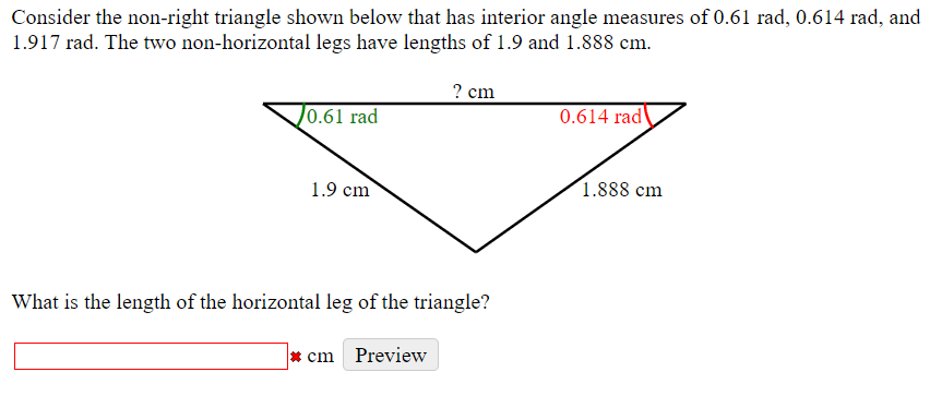 Solved Consider the non-right triangle shown below that has | Chegg.com