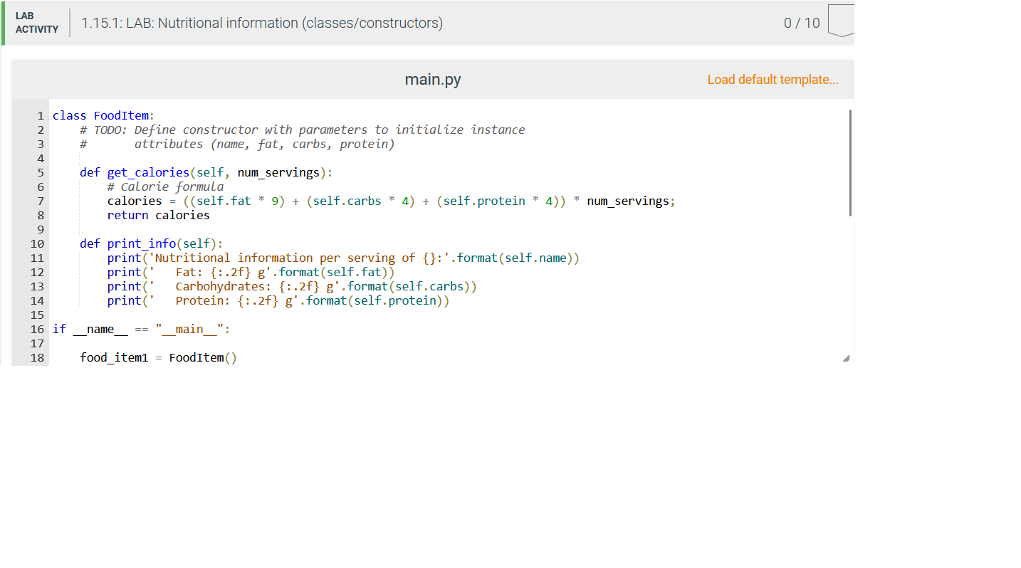Solved 010 Load Default Templatebegin Tabular Ll Lab 8754