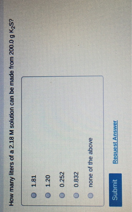 Solved How many moles of KOH are contained in 750. mL of | Chegg.com