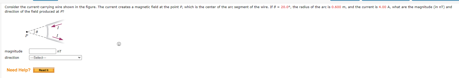 Solved direction of the field produced at P ? (i) magnitude | Chegg.com