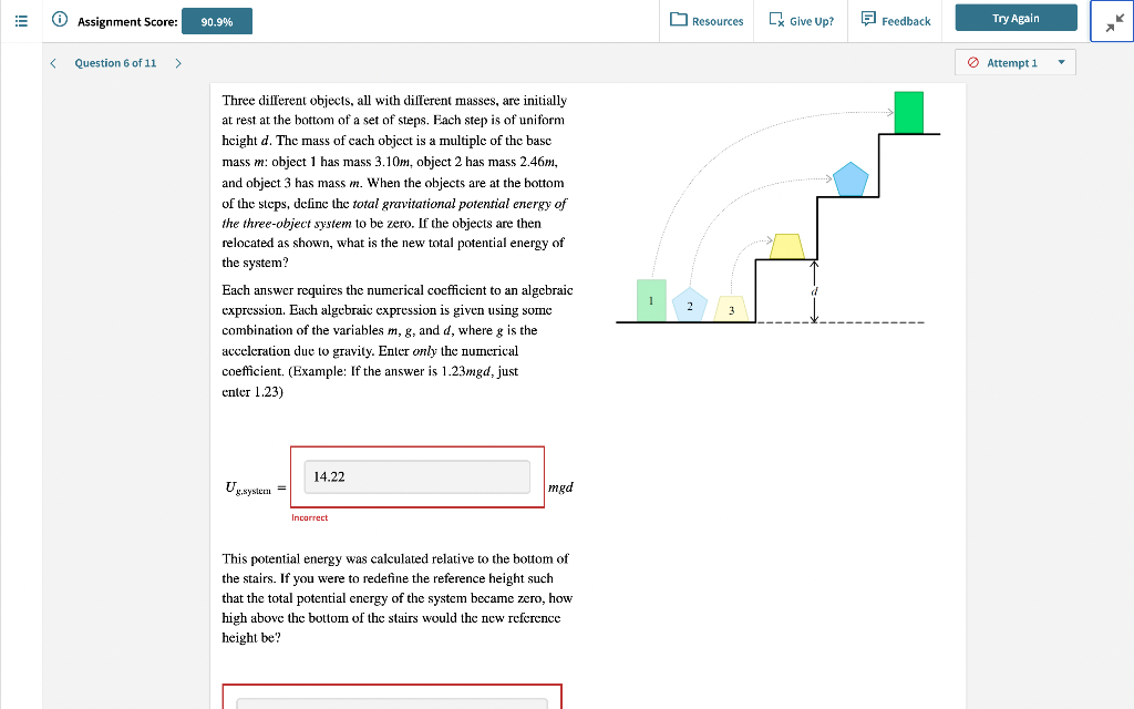 Solved e Assignment Score: 90.9% Resources Give Up? Feedback | Chegg.com