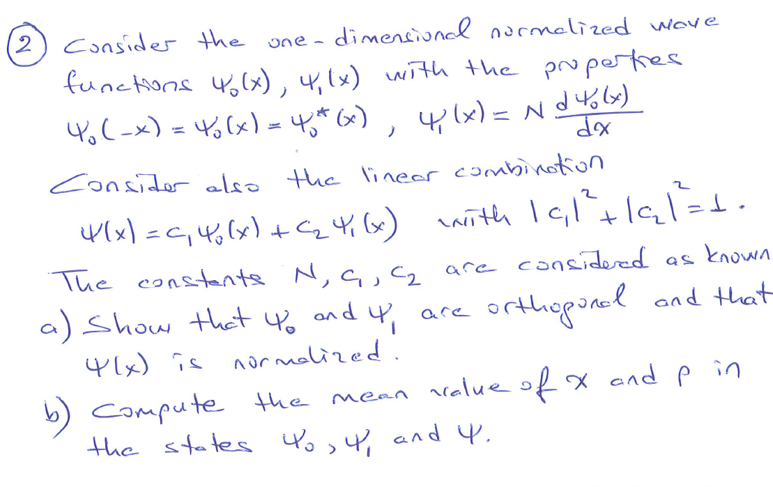 Solved (2 unea dx Consider the dimensional normalized wave | Chegg.com