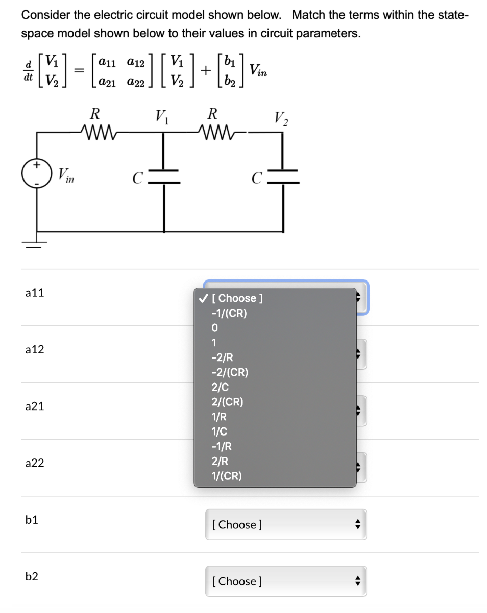 Solved Consider the electric circuit model shown below. | Chegg.com