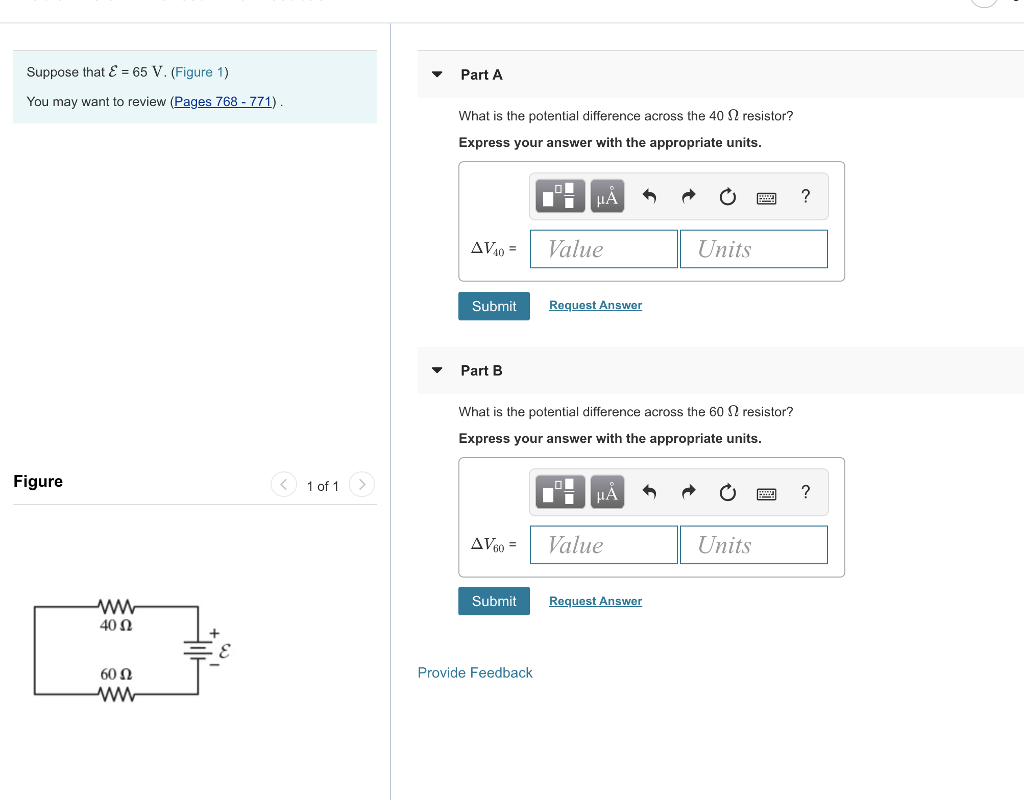 Solved Suppose that 65 V. (Figure 1) PartA You may want to | Chegg.com