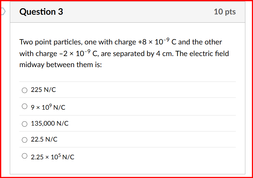 Solved Question 3Two point particles, one with charge | Chegg.com