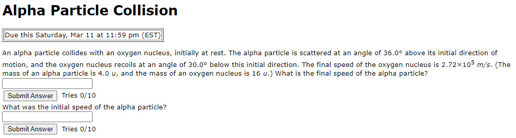 Alpha Particle Collision An alpha particle collides | Chegg.com
