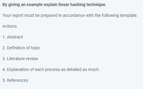 Solved By giving an example explain linear hashing | Chegg.com