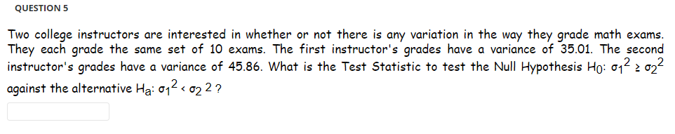 Solved Two college instructors are interested in whether or | Chegg.com