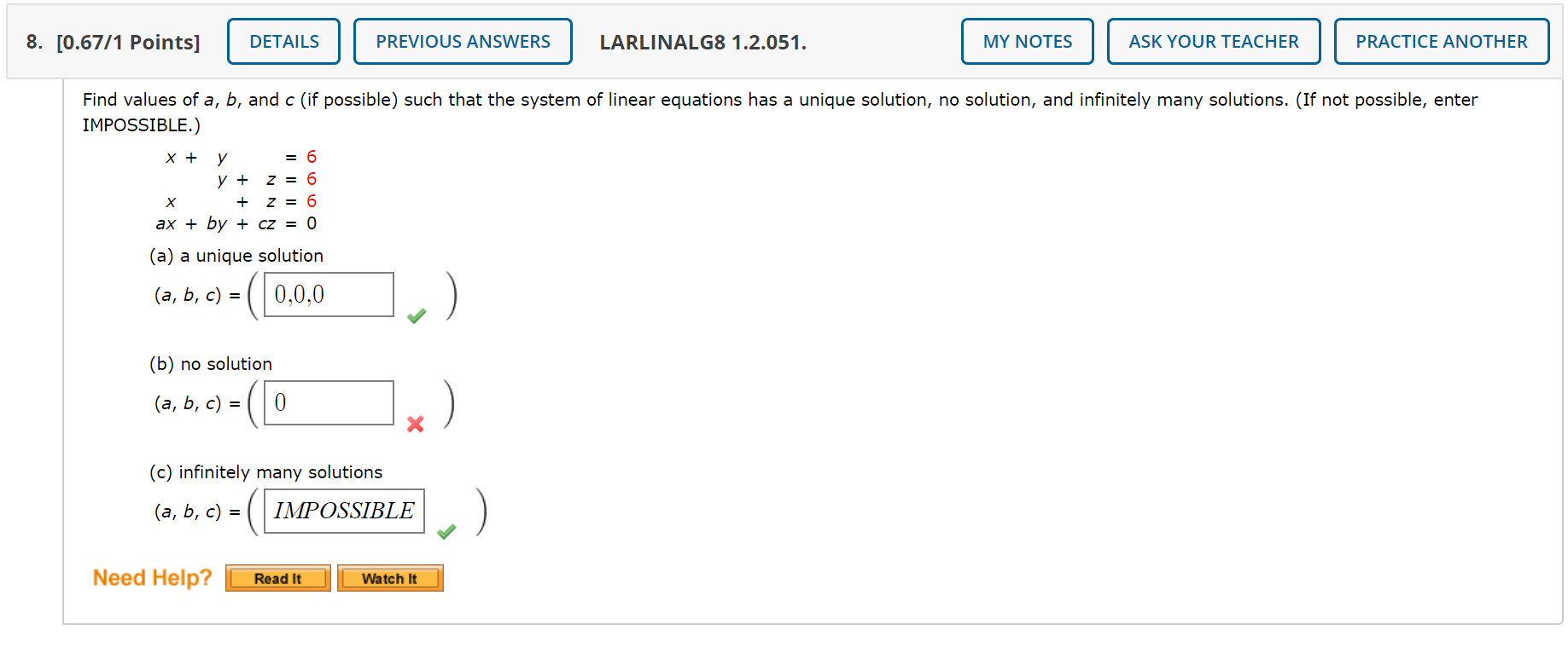 Solved 8. [0.67/1 Points] DETAILS PREVIOUS ANSWERS | Chegg.com