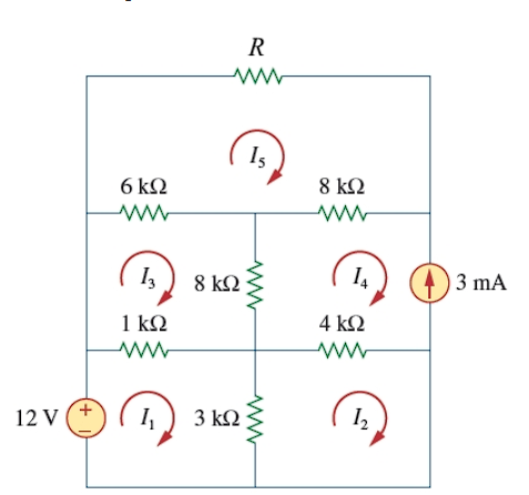 Solved In the circuit given below, R = 4 kΩ. Find the mesh | Chegg.com