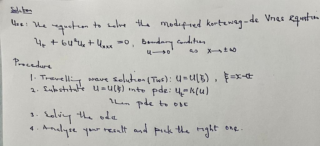 soliten Use: The equation to solve the modified | Chegg.com