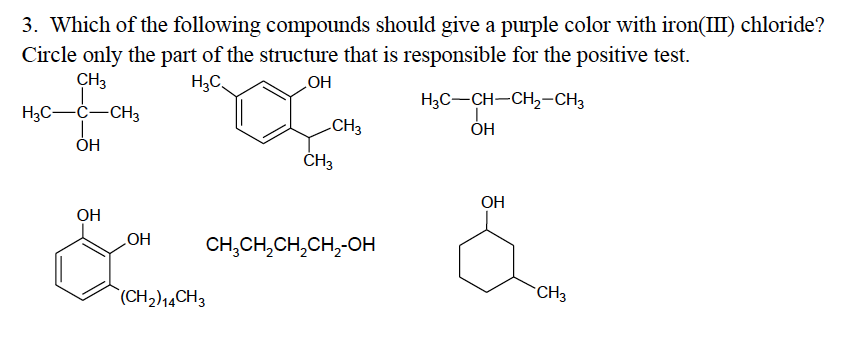 Solved Which of the following compounds should give a purple | Chegg.com