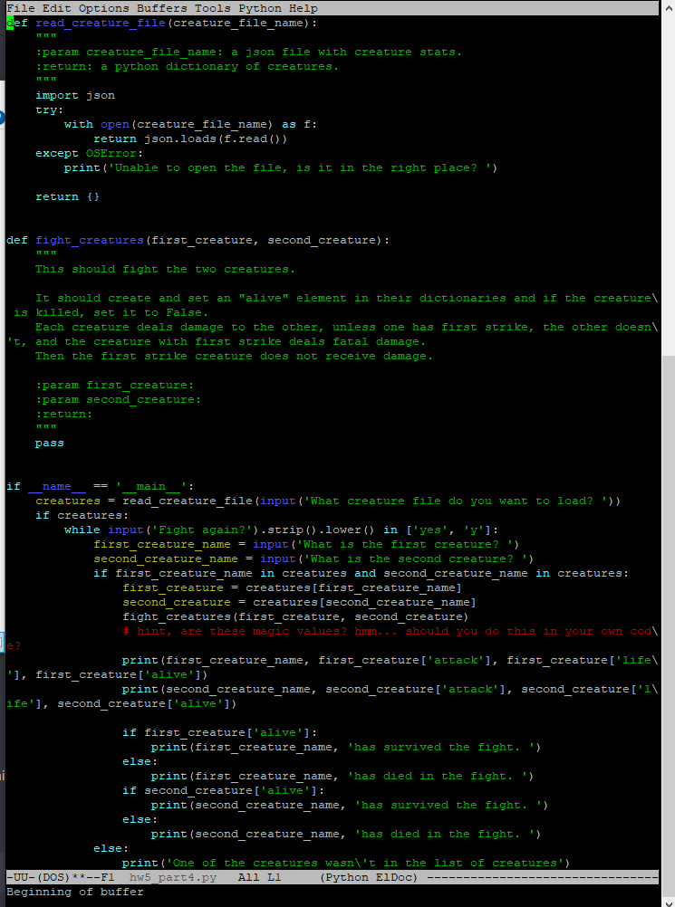 Solved In python, I need to reconfigure the code posted at | Chegg.com