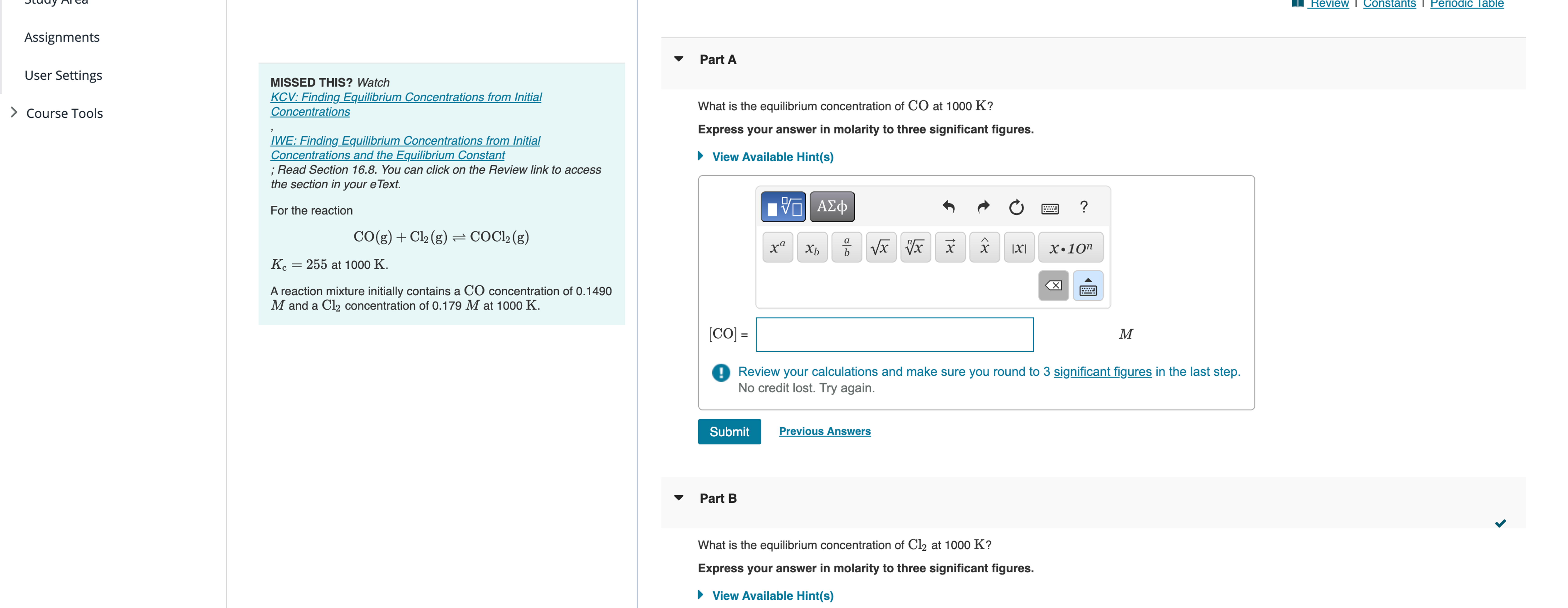 Solved AssignmentsUser SettingsCourse ToolsMISSED THIS? | Chegg.com