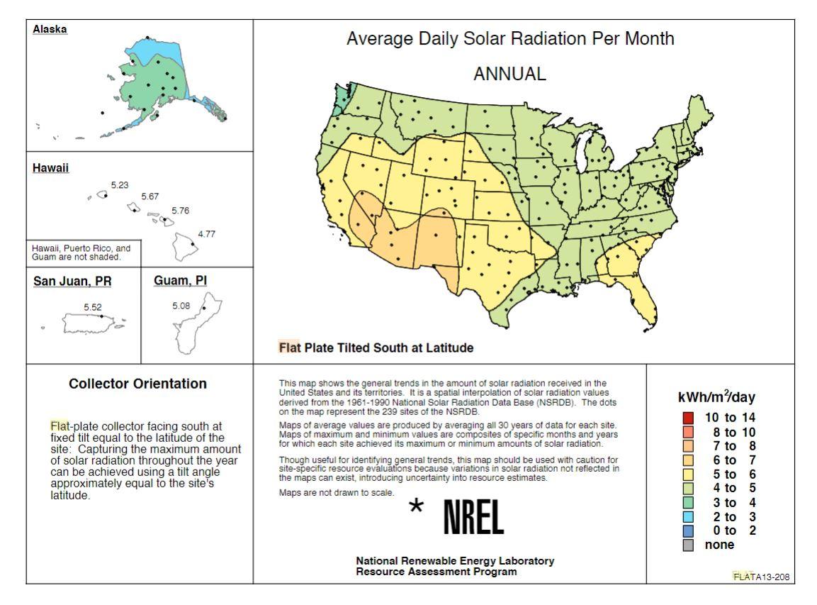 Solved Using the insolation map for flat horizontal surfaces | Chegg.com