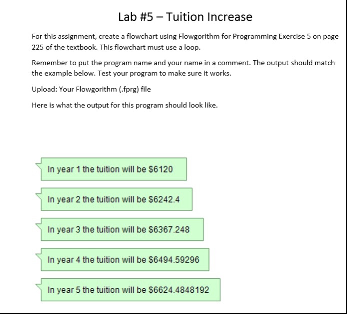 Solved Please complete using flowgorithm.org and upload | Chegg.com