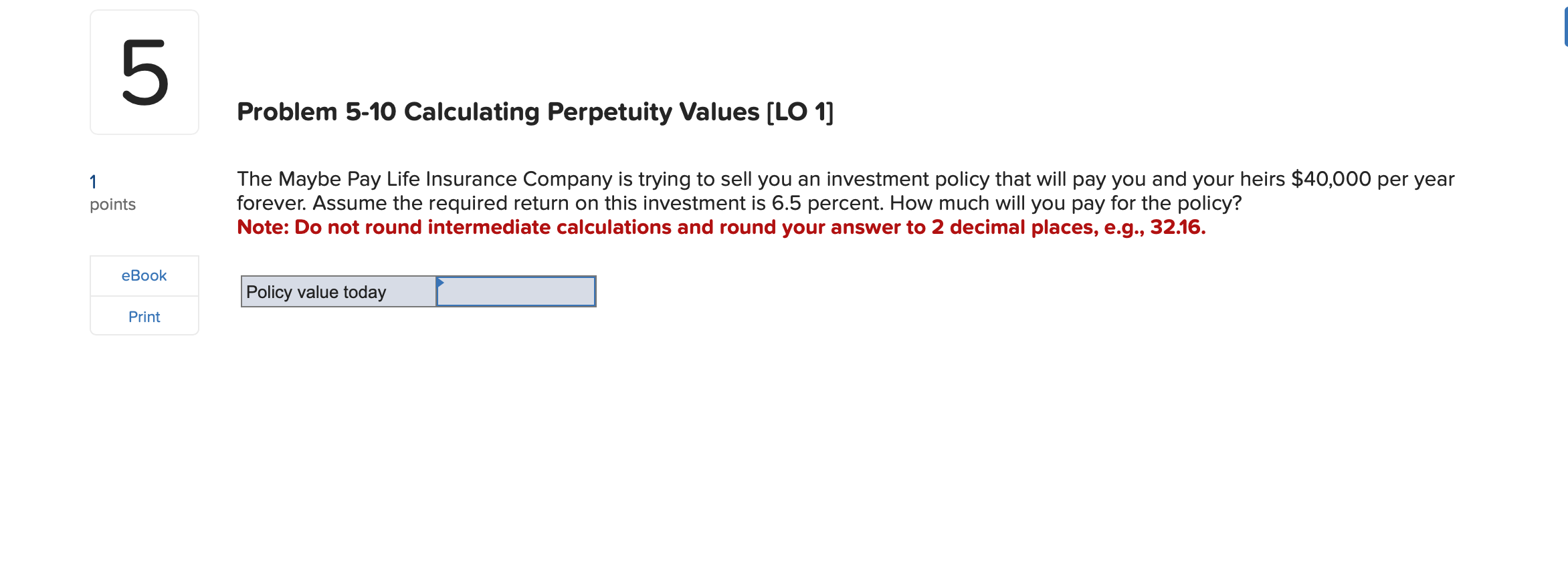 Solved Problem 5-10 Calculating Perpetuity Values [ [ll 1 1] | Chegg.com