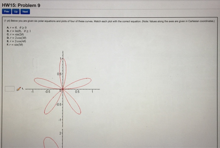 Solved HW15: Problem 9 Prev Up Ned (1 pt) Below you are | Chegg.com