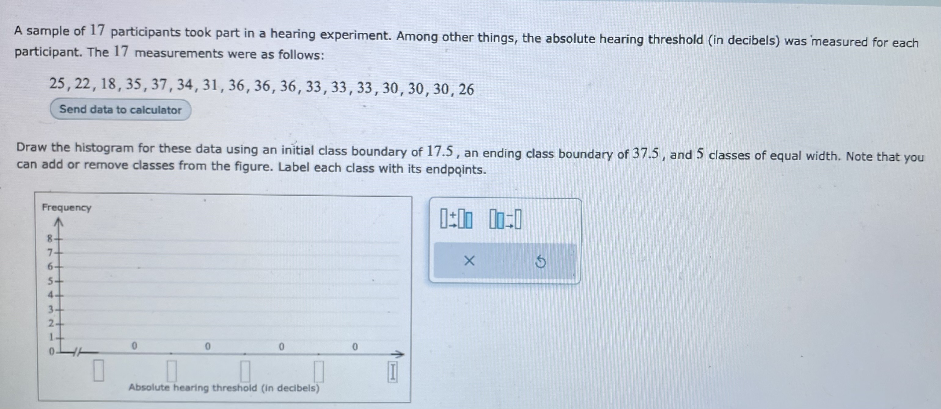 Solved A sample of 17 participants took part in a hearing | Chegg.com
