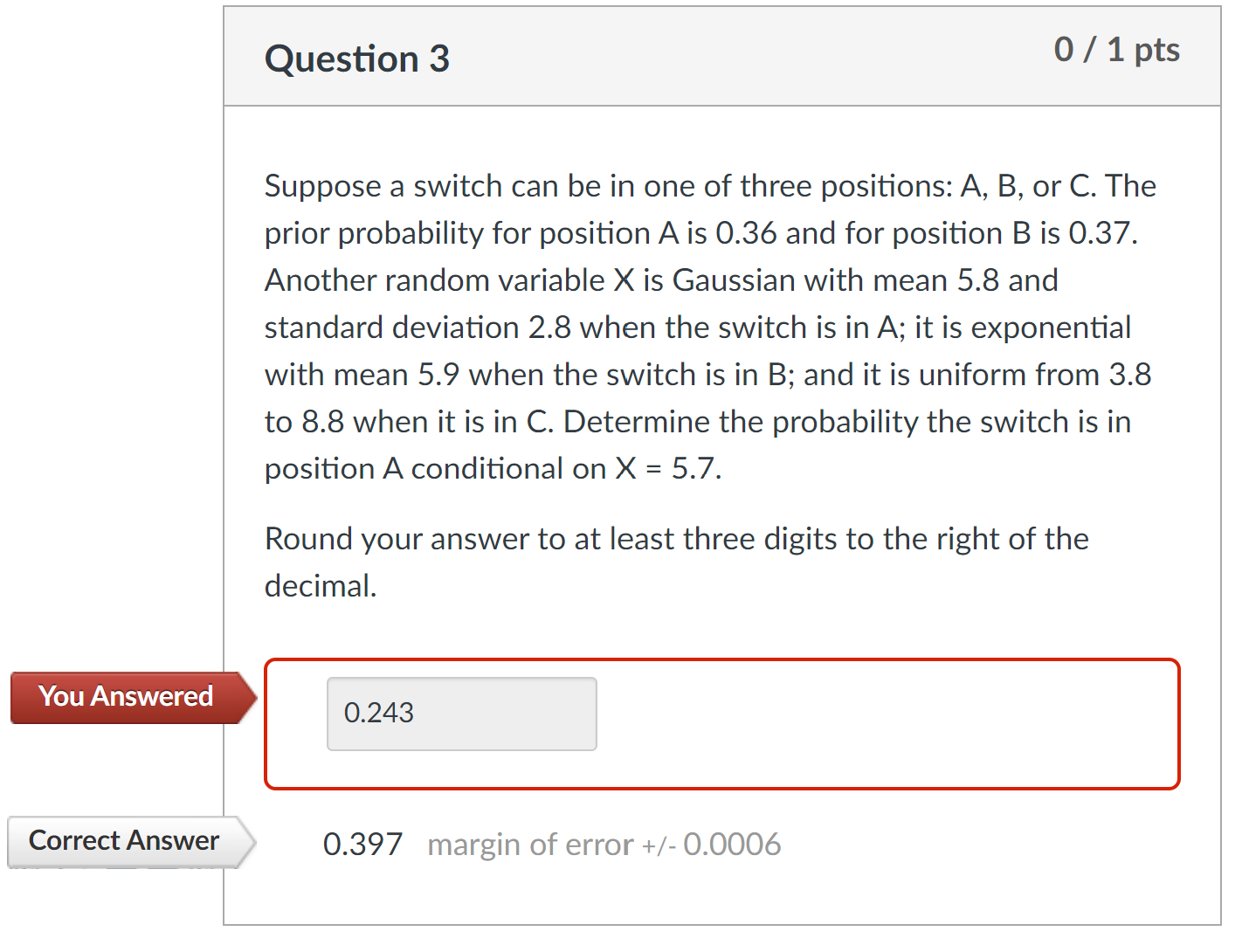 Solved Suppose a switch can be in one of three positions: | Chegg.com