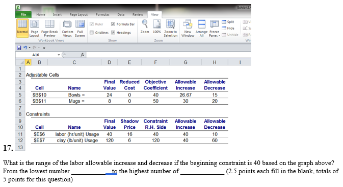 Solved What is the range of the labor allowable increase and | Chegg.com