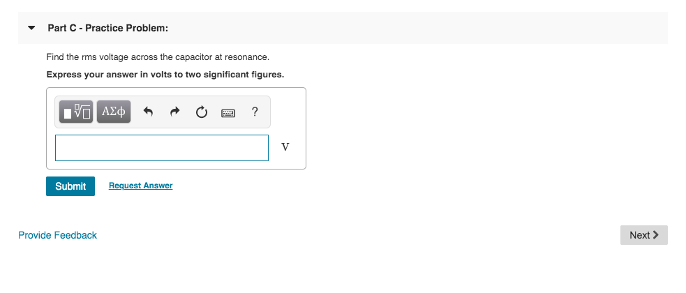 Solved Constants The resonant response of the series R-L-C | Chegg.com