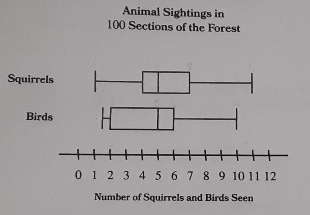 Is the typical number of squirrels seen in each | Chegg.com