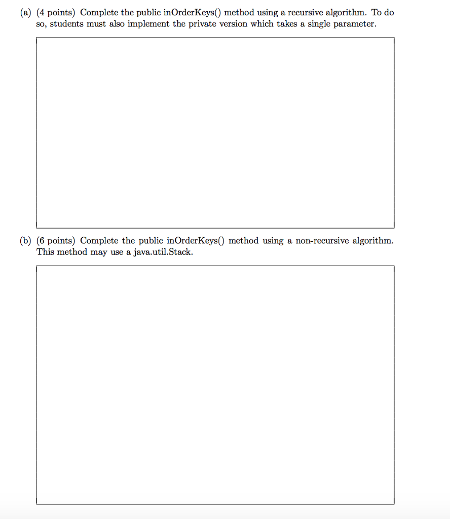 6 Given The Following Java Code Fragment Implement 