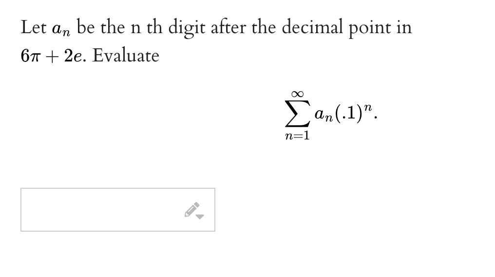 Solved Let an be the n th digit after the decimal point in | Chegg.com