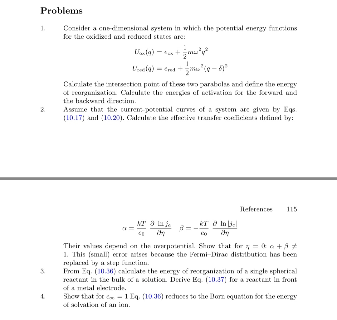 Solved Consider a one-dimensional system in which the | Chegg.com