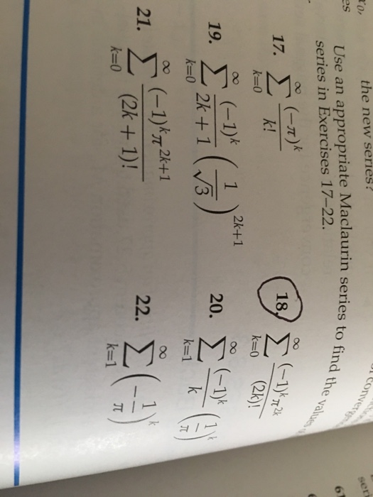 Solved Use an appropriate Maclaurin series to find the | Chegg.com