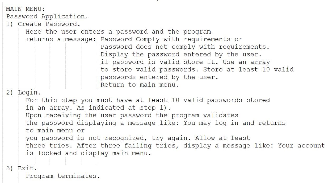 Solved PROJECT: Change Password Application TIP: This | Chegg.com