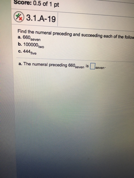 Solved Find the numeral preceding and succeeding each of the | Chegg.com