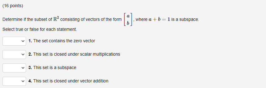 Solved Determine If The Subset Of R2 Consisting Of Vectors