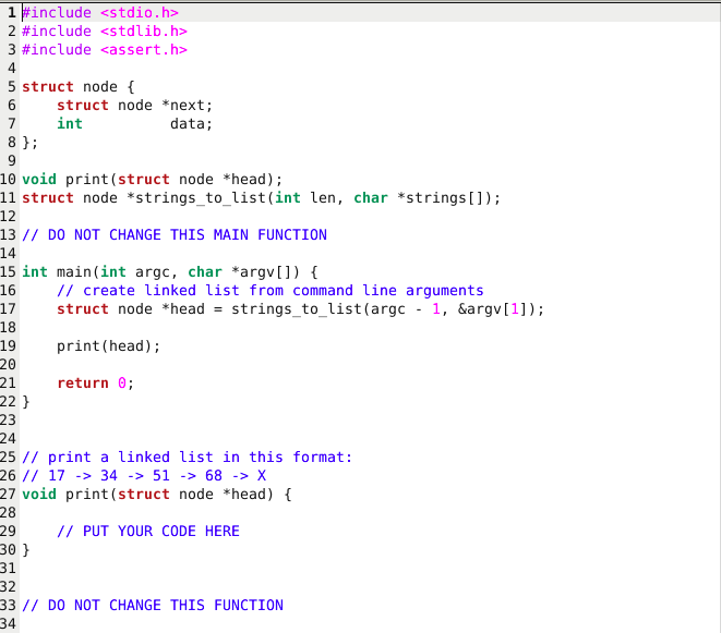 Solved Exercise Print Out The Elements Of A Linked List Chegg