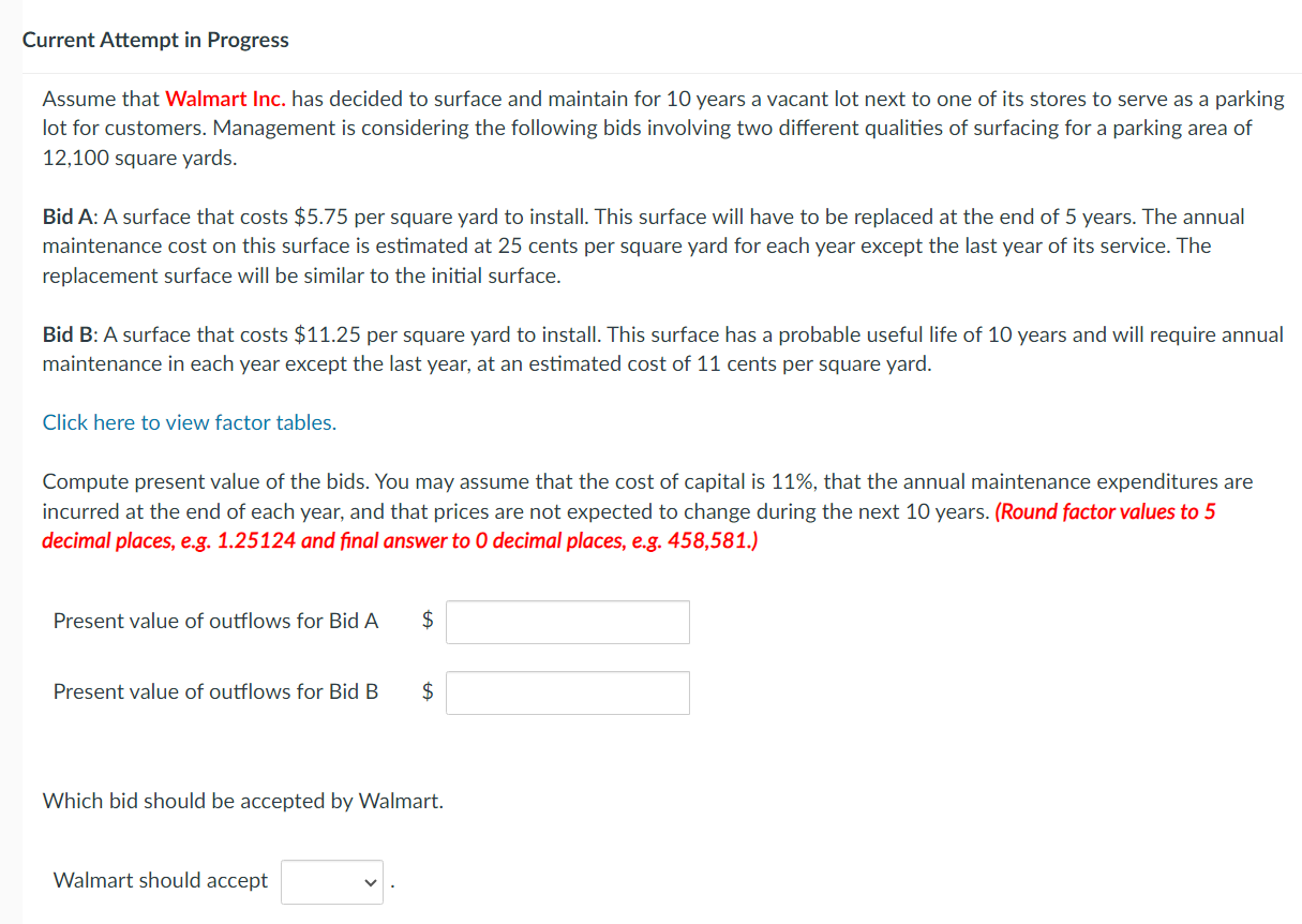 Solved Assume that Walmart Inc. has decided to surface and | Chegg.com