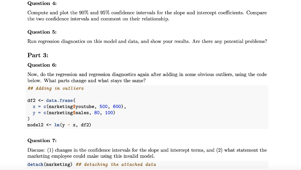 Solved Part 2: Do a simple linear regression on the given | Chegg.com