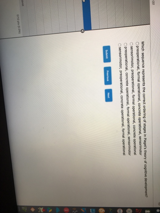 Solved CST Which sequence represents the correct ordering of | Chegg.com