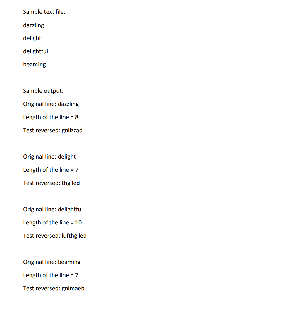 Solved A text file contains 10 lines of text. Write a C | Chegg.com