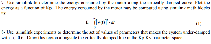 Solved The servo-process: The servo-process is a DC motor in | Chegg.com