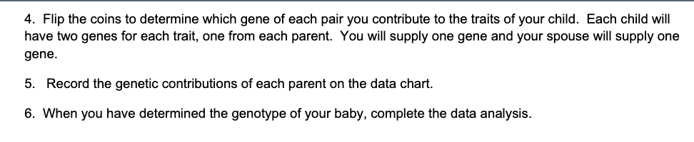 Solved Lab Genetics Let's Make a Baby! Congratulations on | Chegg.com