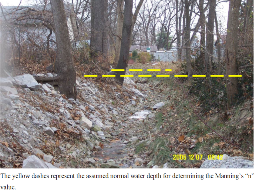 Solved Estimate the channel roughness n value based on the | Chegg.com