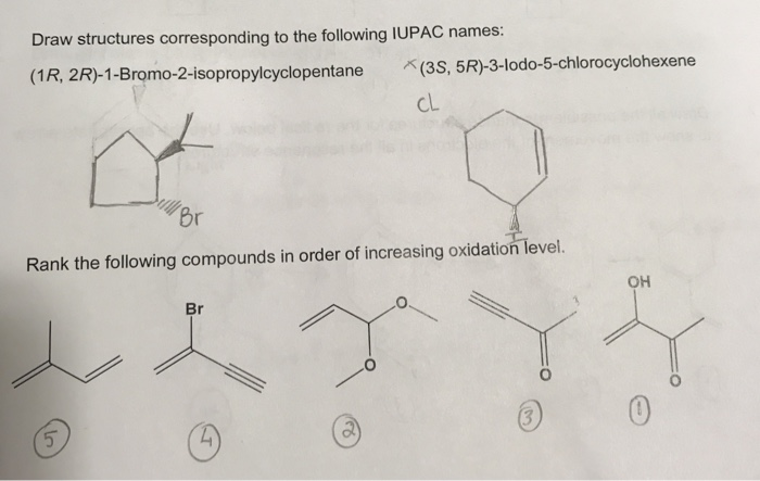 Solved Draw structures corresponding to the following IUPAC | Chegg.com