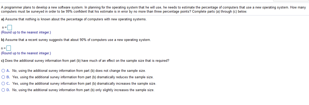 Solved A programmer plans to develop a new software system. | Chegg.com