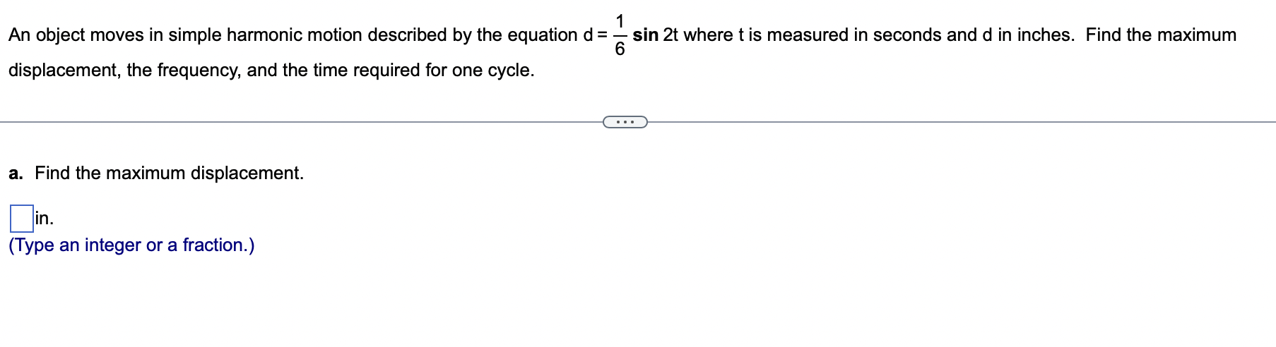 Solved An object moves in simple harmonic motion described | Chegg.com