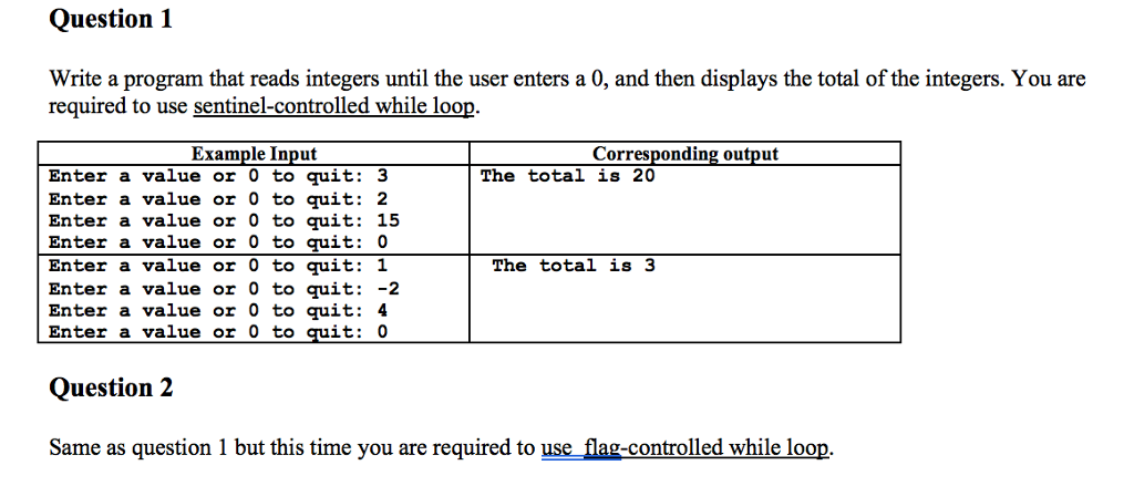Solved Question 1 Write a program that reads integers until | Chegg.com